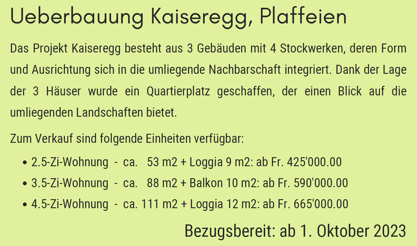 Ueberbauung Kaiseregg – Gerama